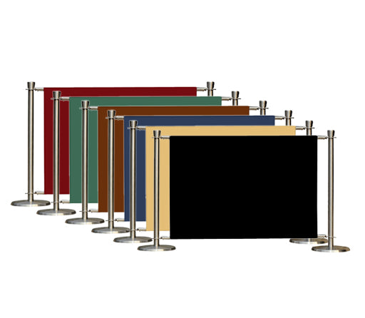 Flexibarrier Café Barrier Set –Premium– 1000mm | Plain Colored Banner ...