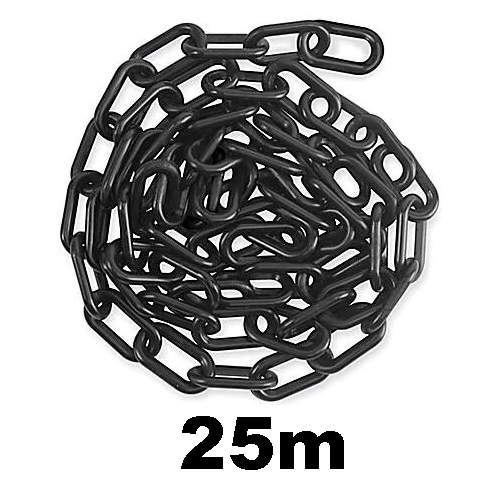 (16 Pack) Flexibarrier Post & Chain Barrier with Ground Spikes + 25 m ...